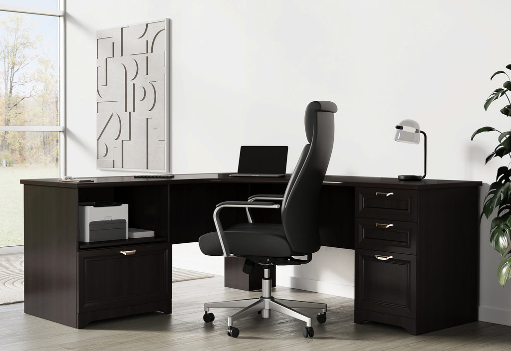 Realspace Magellan Performance 71"W L-Shaped Corner Desk, Espresso ...